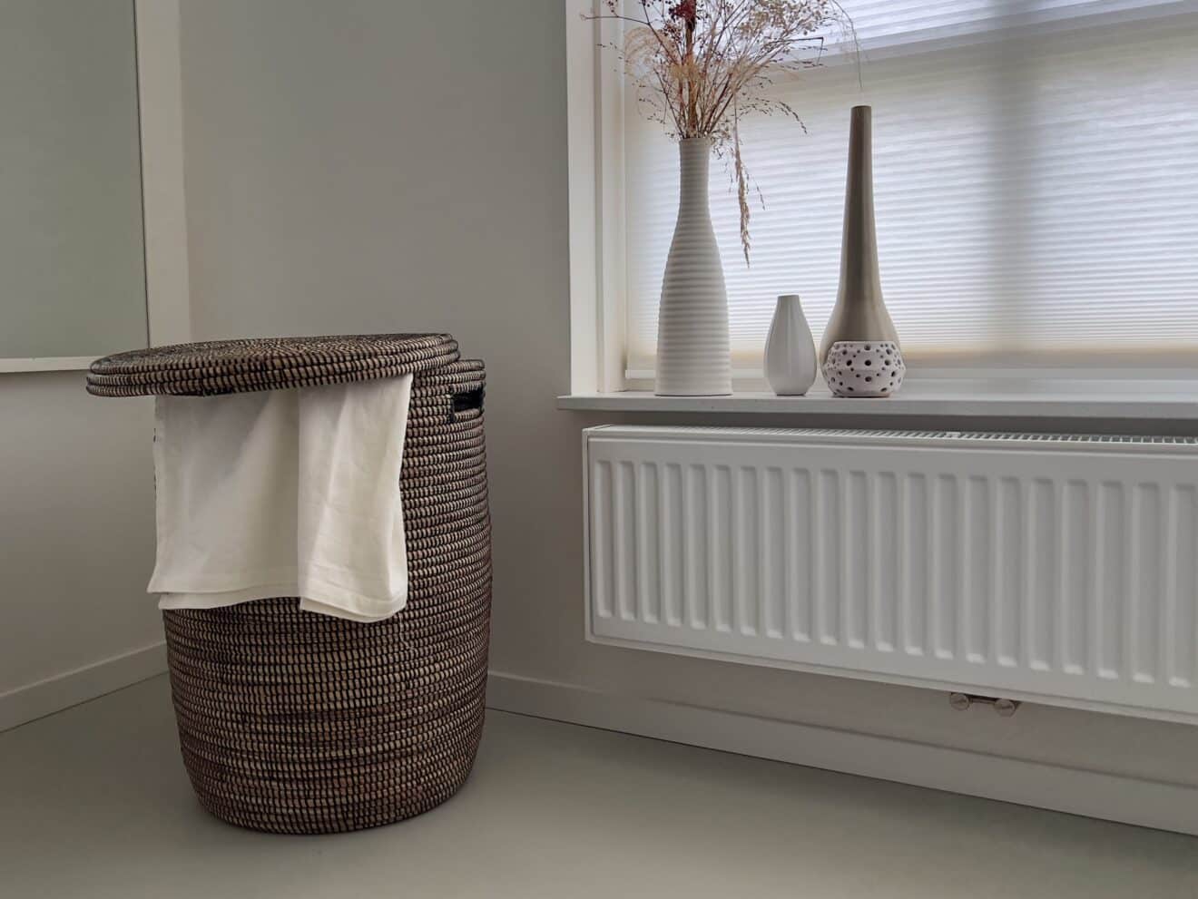 Grote Rieten Wasmand - Bruin - ByLebon